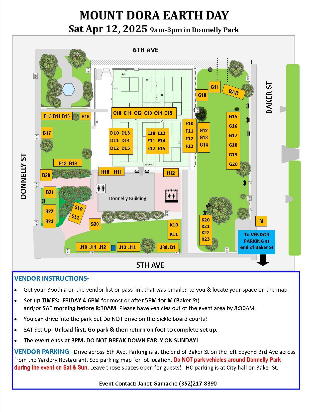 Earth Day Set Up – Janet's Festival insider website